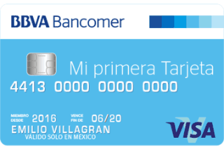 Tarjeta de crédito mi Primera Tarjeta del BBVA Bancomer